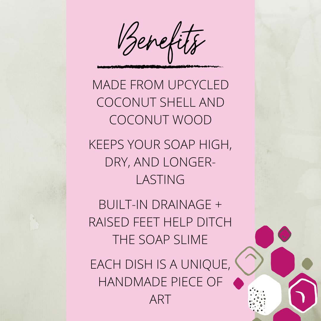 Coconut Shell Soap Dish – Eco-Chic Soap Saver — Mama Aswan Butters & Oils