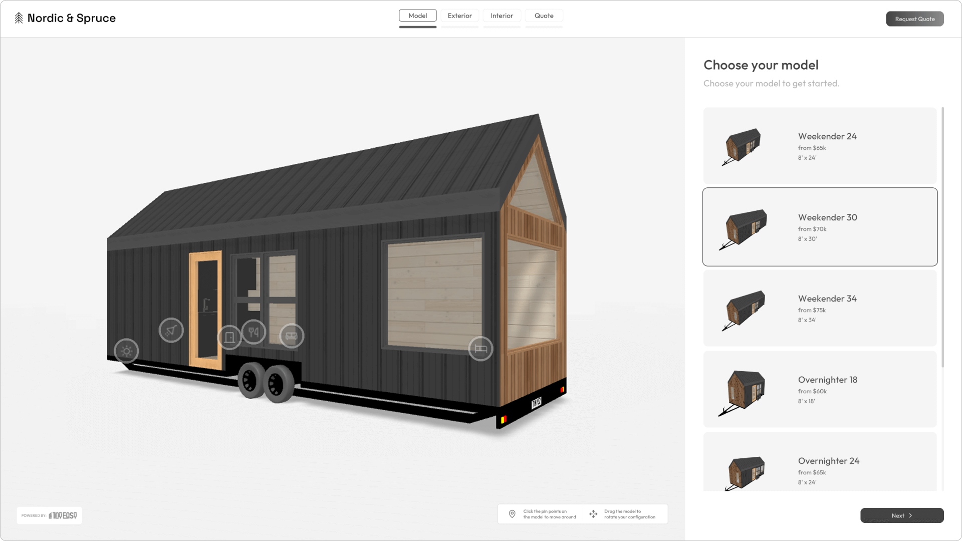 Homesteader Tiny Home by Nordic & Spruce | 272 sq ft Scandinavian ...