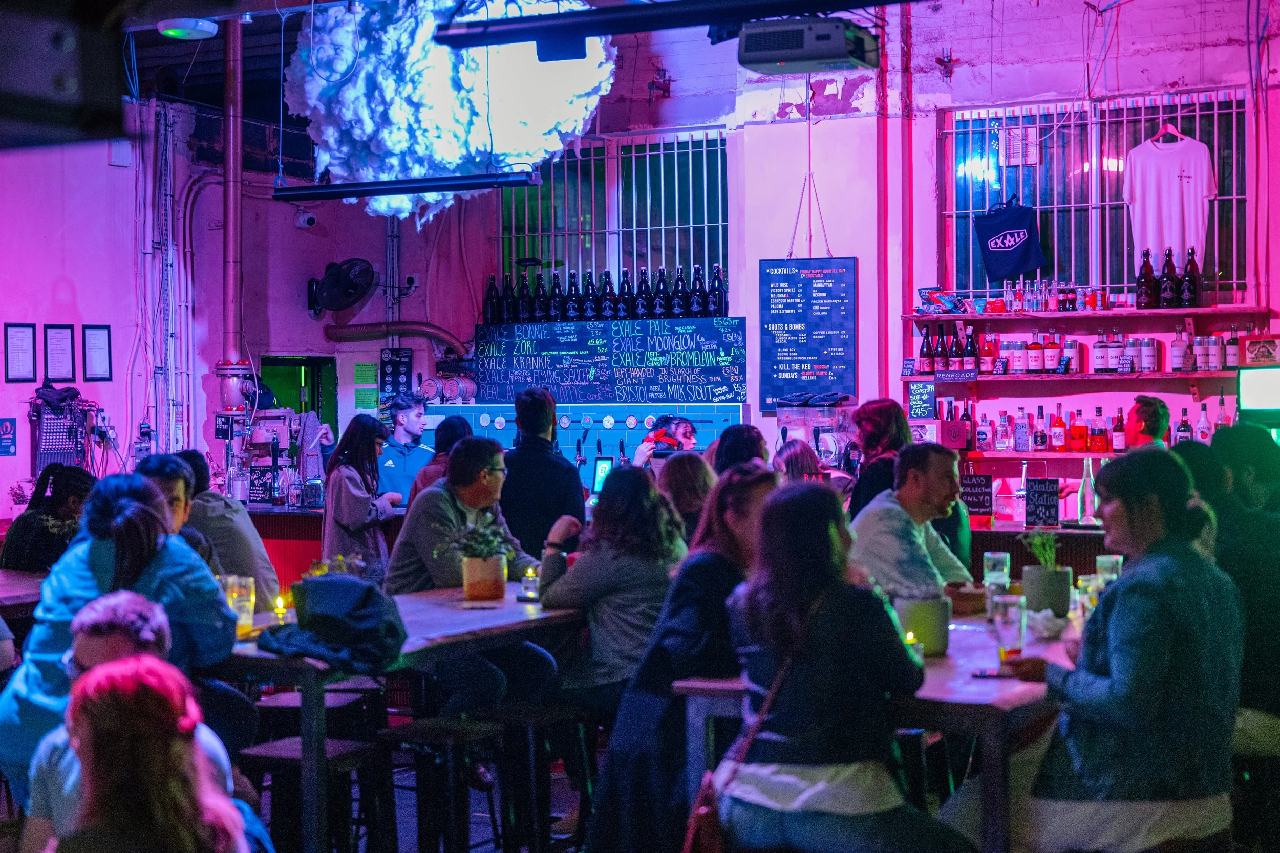 East London brewery. Taproom. Late bar — EXALE