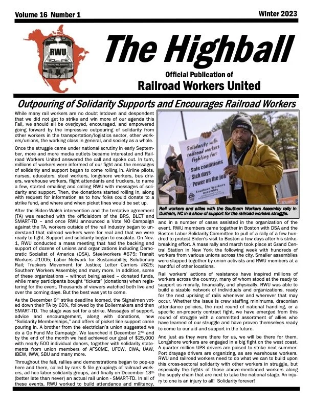 The Highball — Railroad Workers United