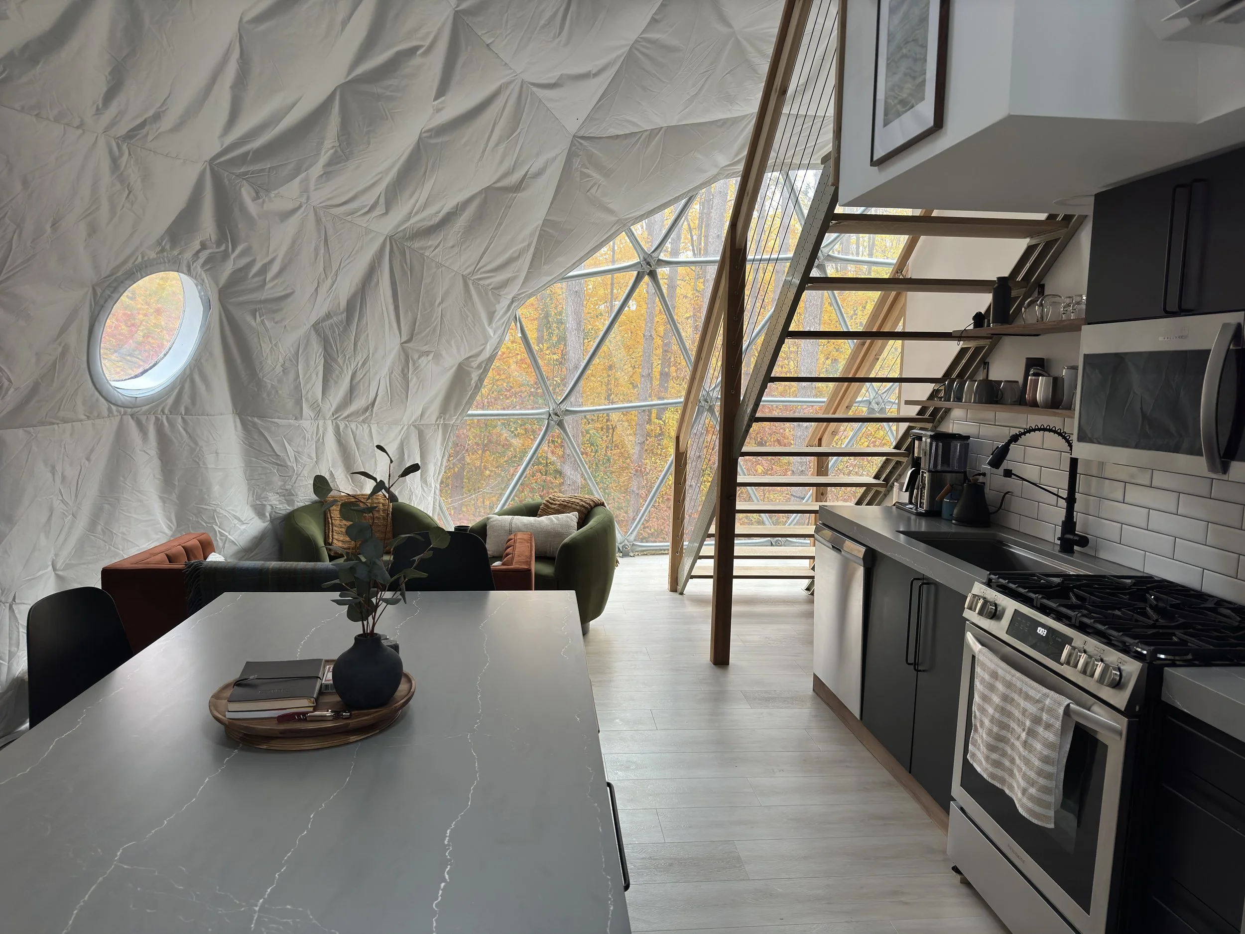 Luxury Geodesic Domes with Hot Tub & Sauna | Glamp Michigan — Glamp ...