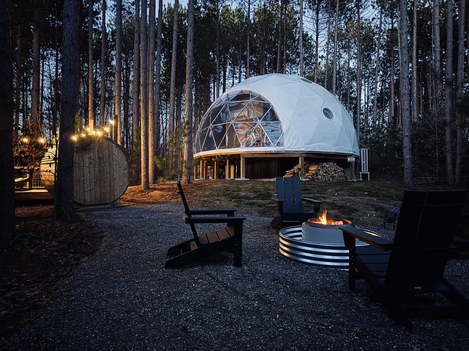 Luxury Geodesic Domes with Hot Tub & Sauna | Glamp Michigan — Glamp ...