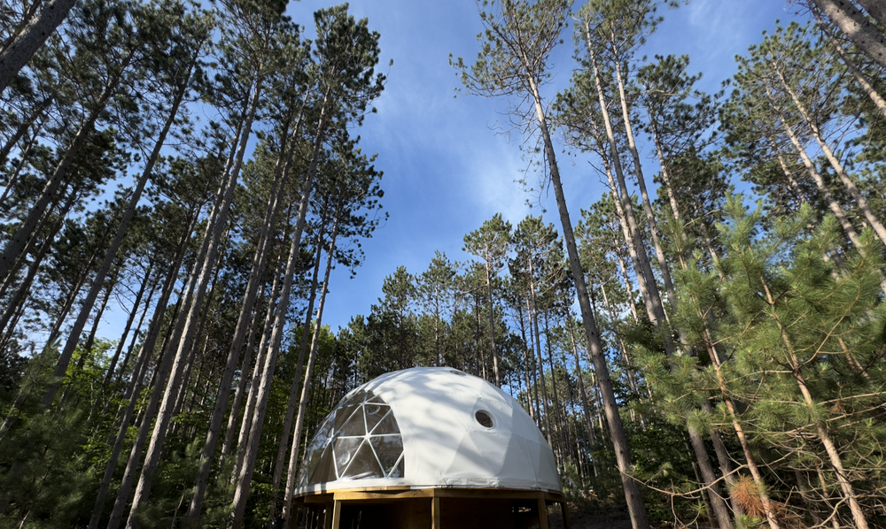 Luxury Geodesic Domes with Hot Tub & Sauna | Glamp Michigan — Glamp ...