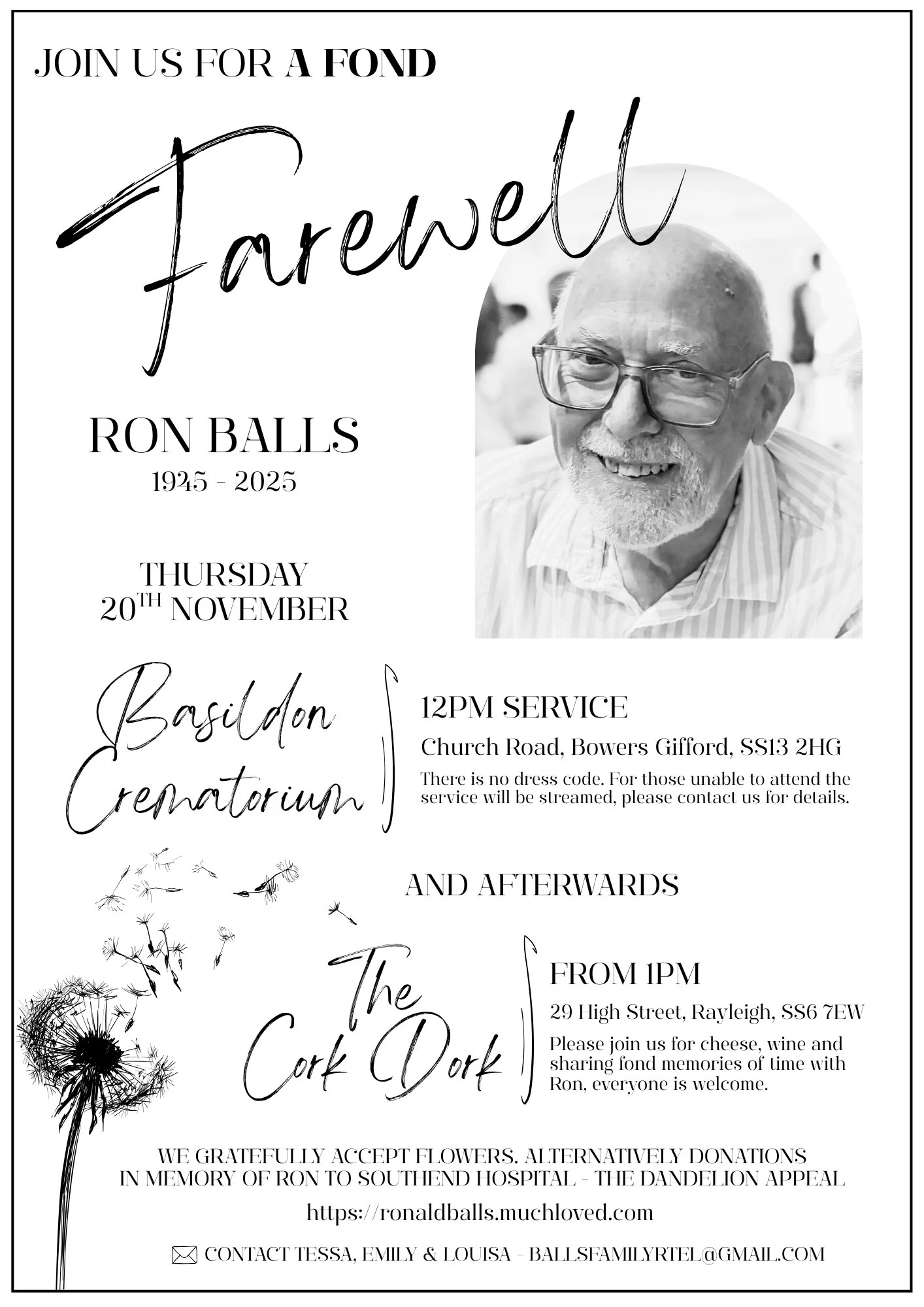 Ron Balls funeral details — England Lacrosse