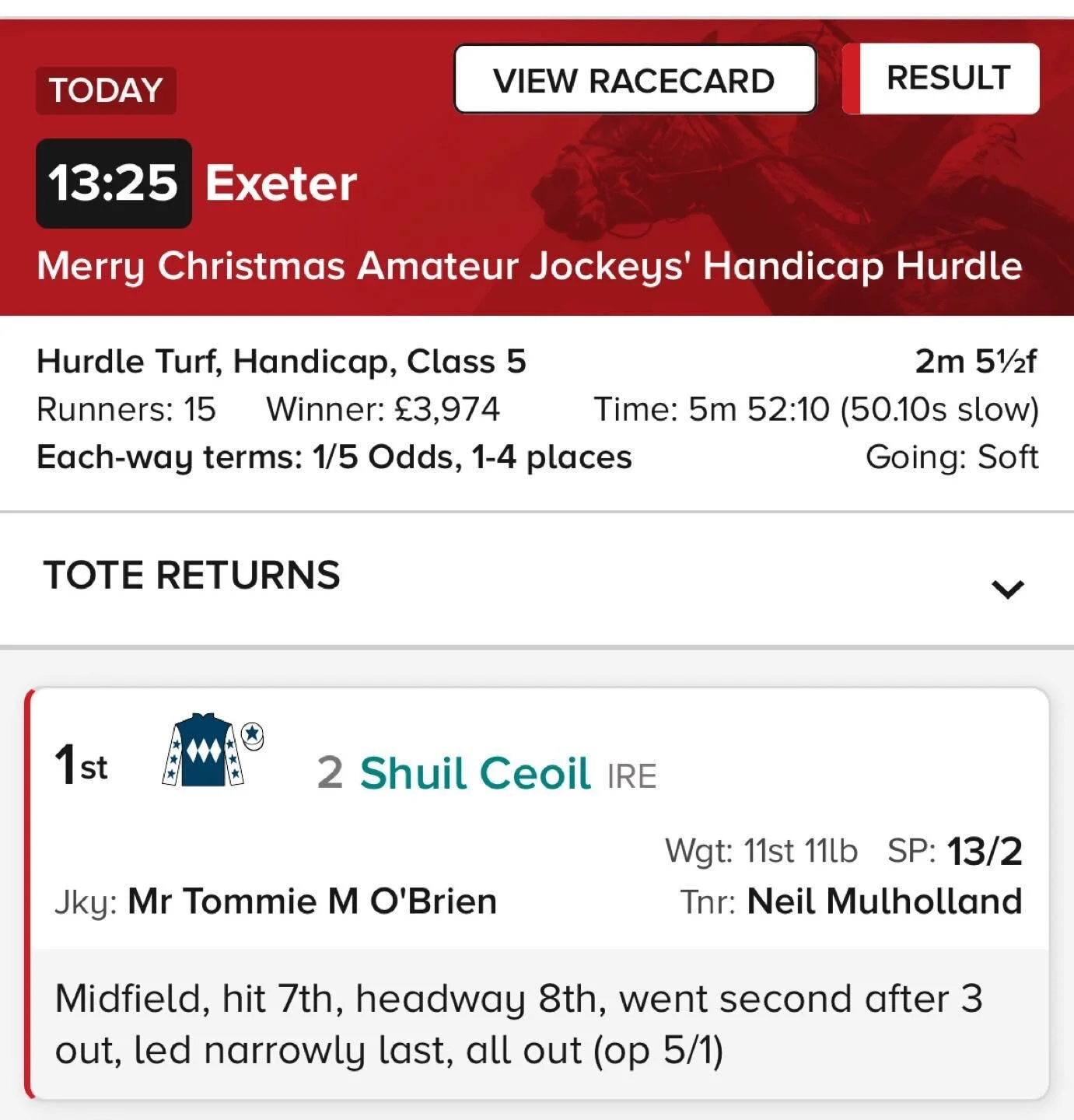 News — Neil Mulholland Racing