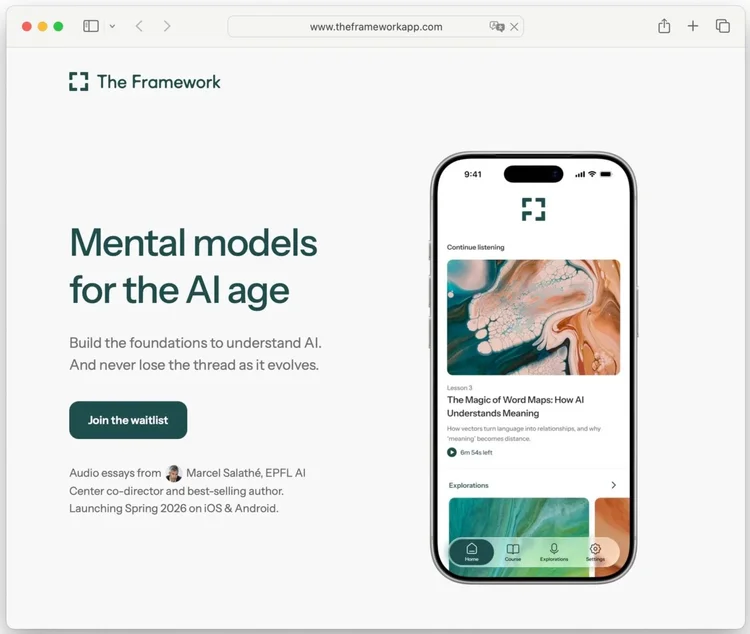EPFL's Marcel Salathe launches AI literacy audio app The Framework ...