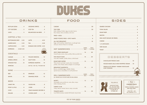 Menu — Dukes