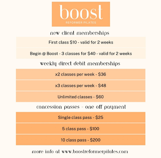 Boost Reformer Pilates