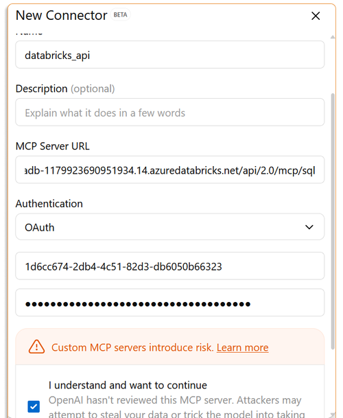 Connect ChatGPT to Databricks SQL Warehouse Using MCP — SunnyData