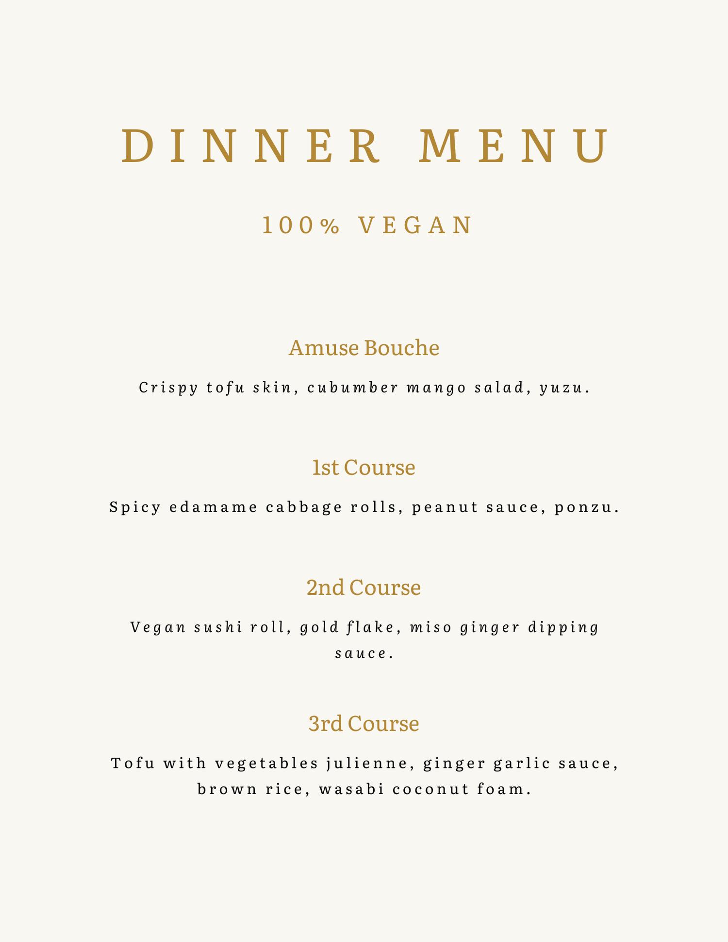 Sample Menus — Chef Taylor Slaughter