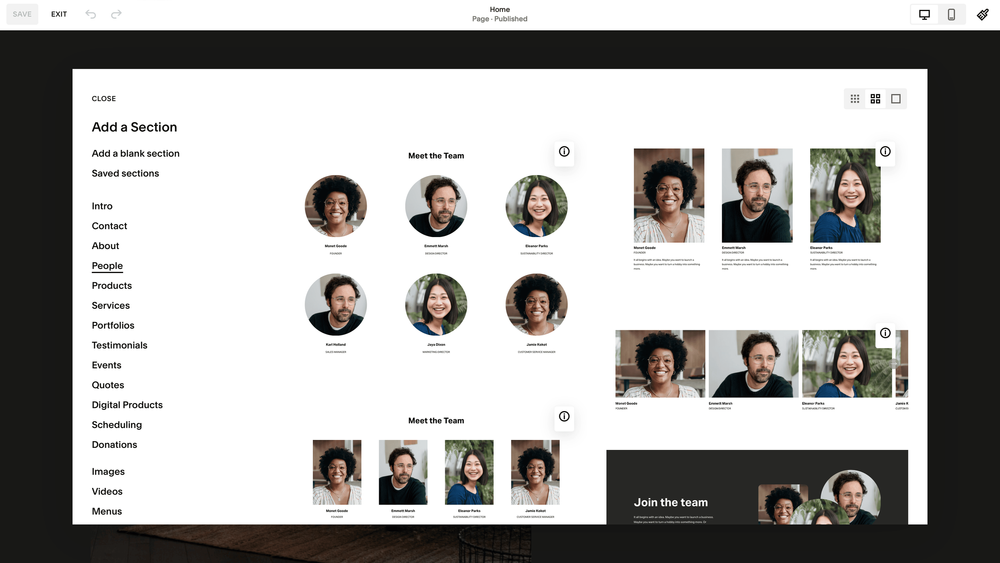 Squarespace Page Sections: Complete 2025 Guide