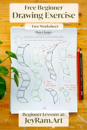 Free Drawing Exercise for Beginners 🎨 — JeyRam Drawing Tutorials