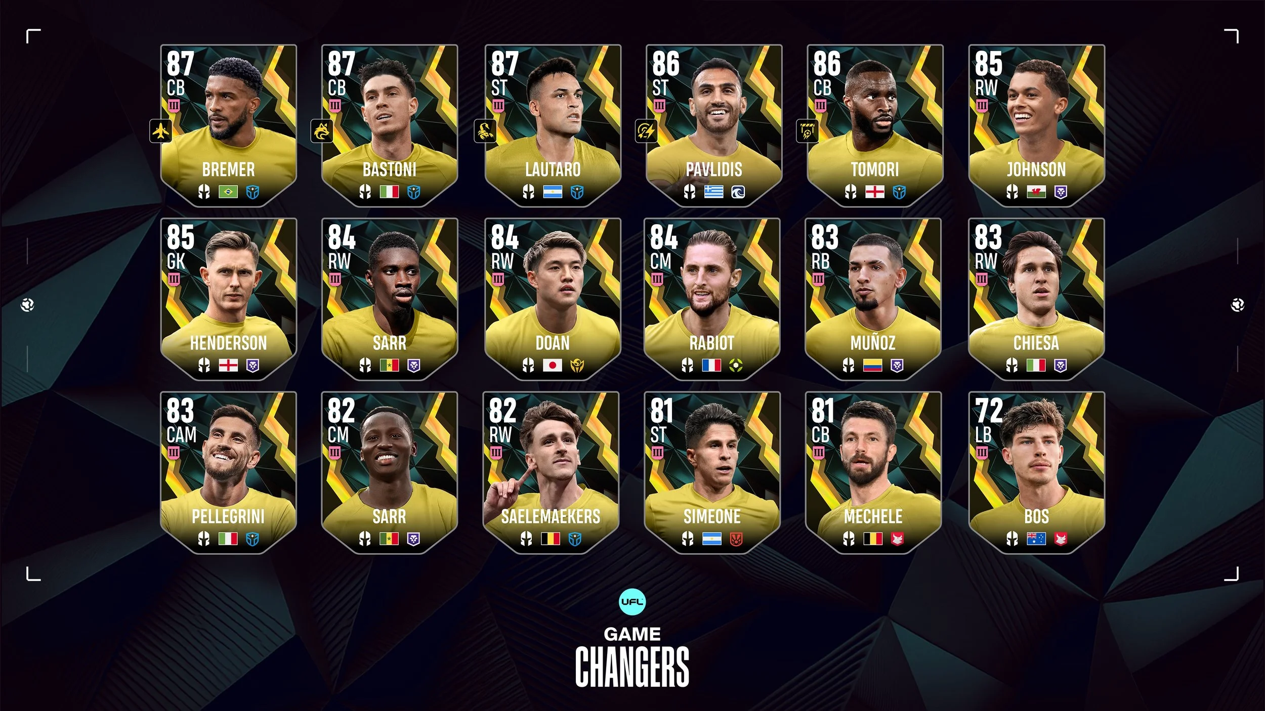 Fresh Week, Fresh Talent: October Game Changers Pack 1 Out Now! — Join UFL