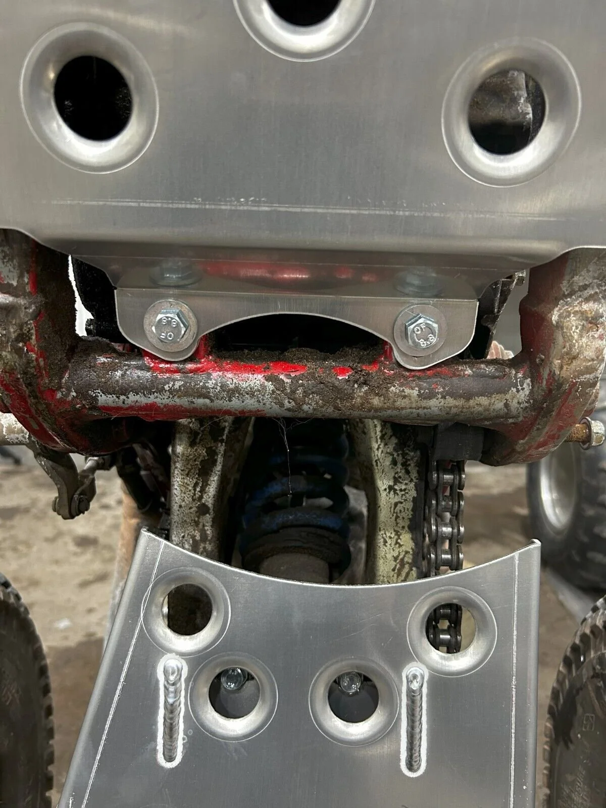 Swamp Outlaw 1986-87 Honda ATC 200X Rear Skid Plate Custom Fabricated ...