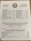 Menu — Headquarters Bar and Grill