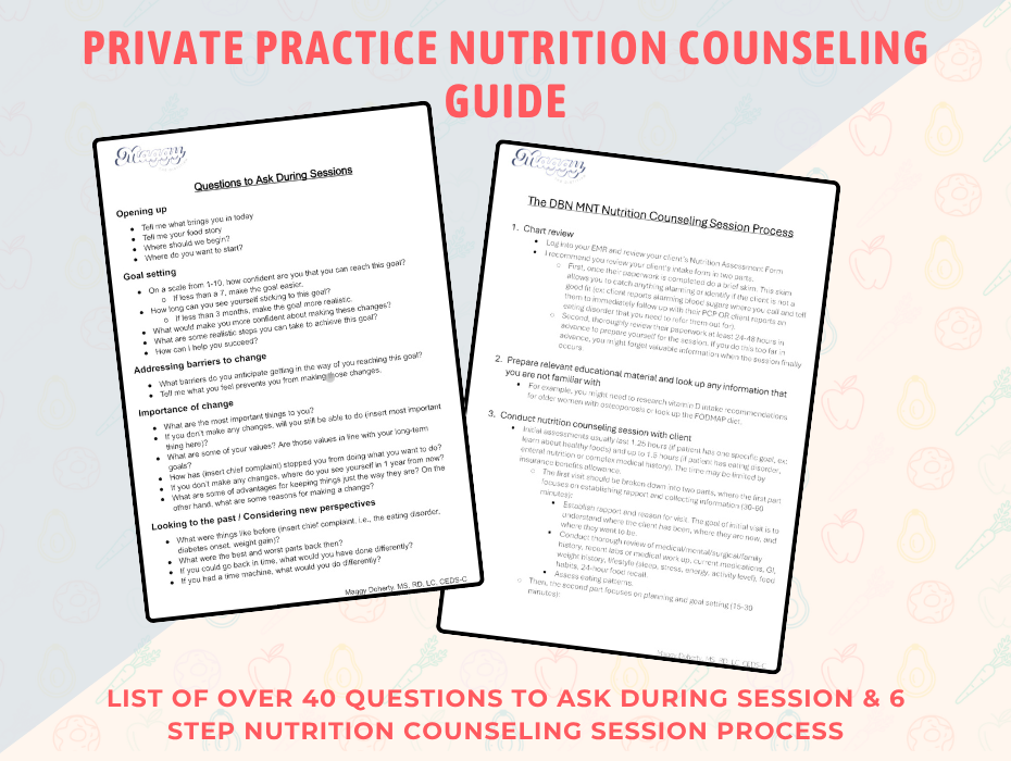 Private Practice Nutrition Counseling Questions Guide — Maggy the Dietitian