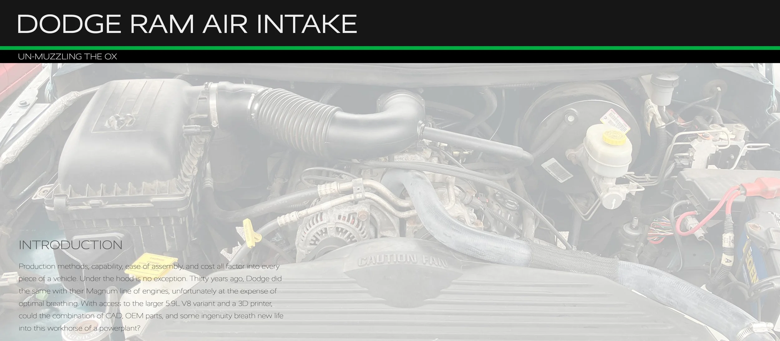 3D Printed Dodge Ram Air Intake — Continuance Design Works