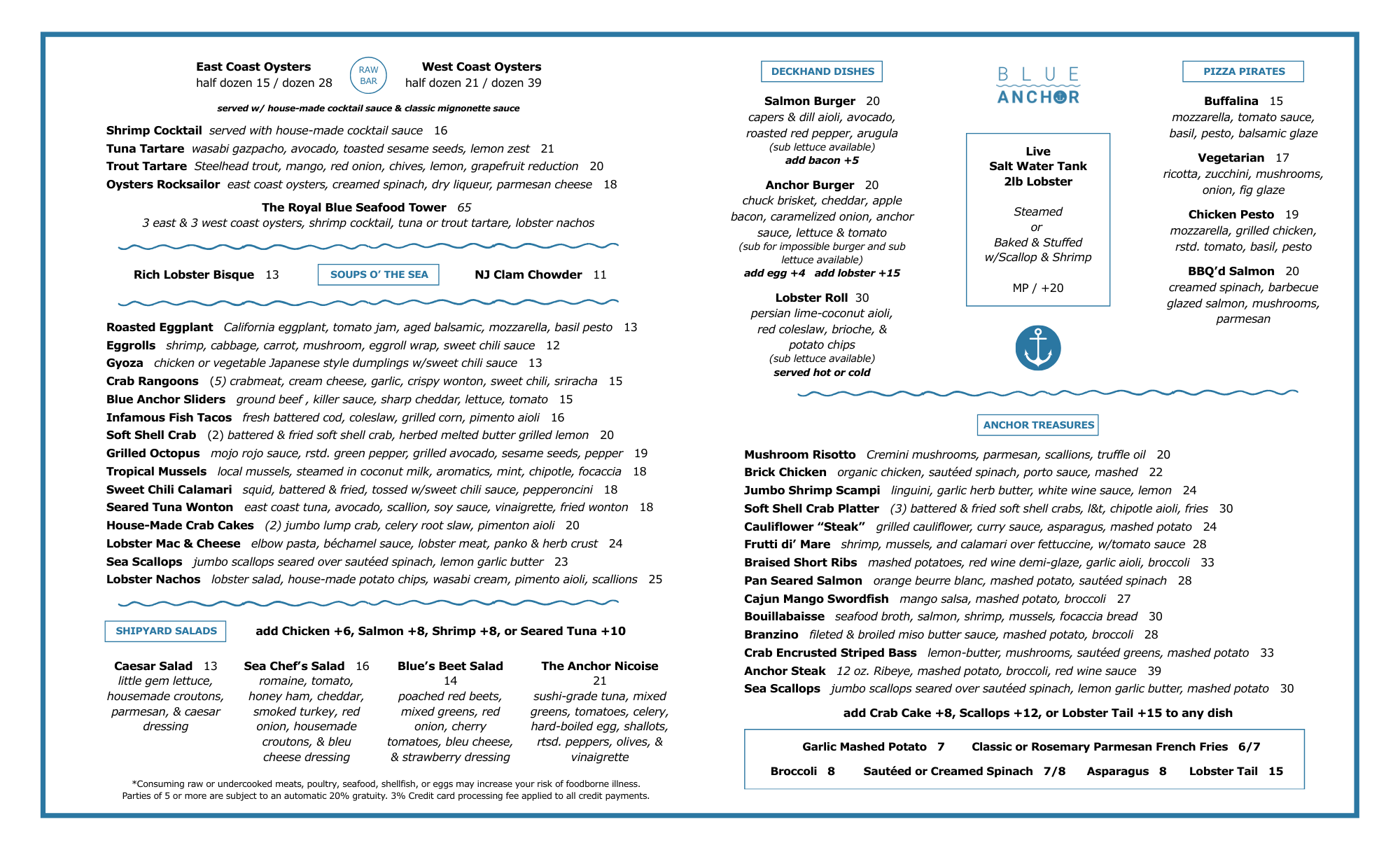 Menu | Discover & Dine Today — Explore Our Menu — Blue Anchor