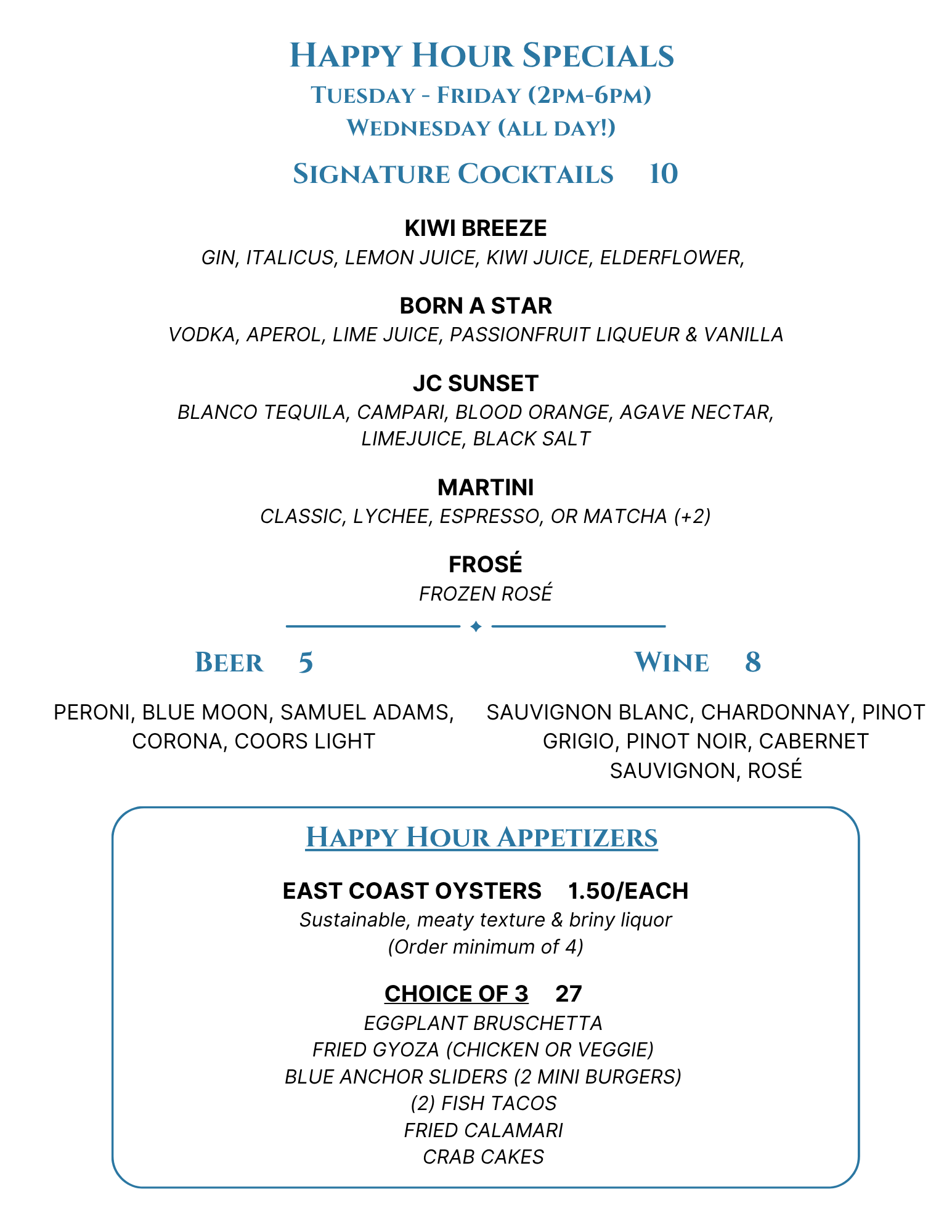 Menu | Discover & Dine Today — Explore Our Menu — Blue Anchor