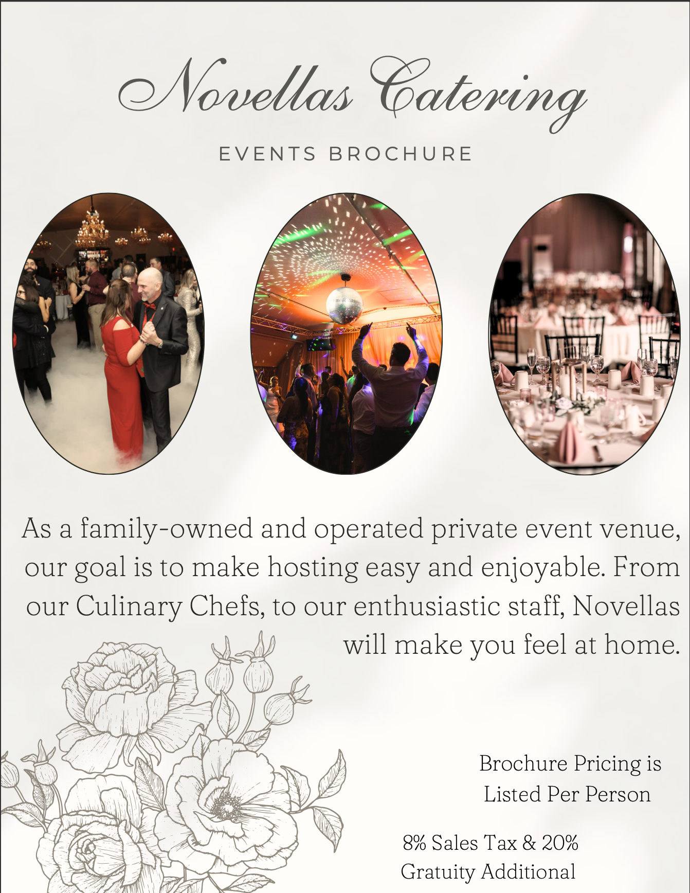 Events Brochure | Private Event Venue | Novella's New Paltz