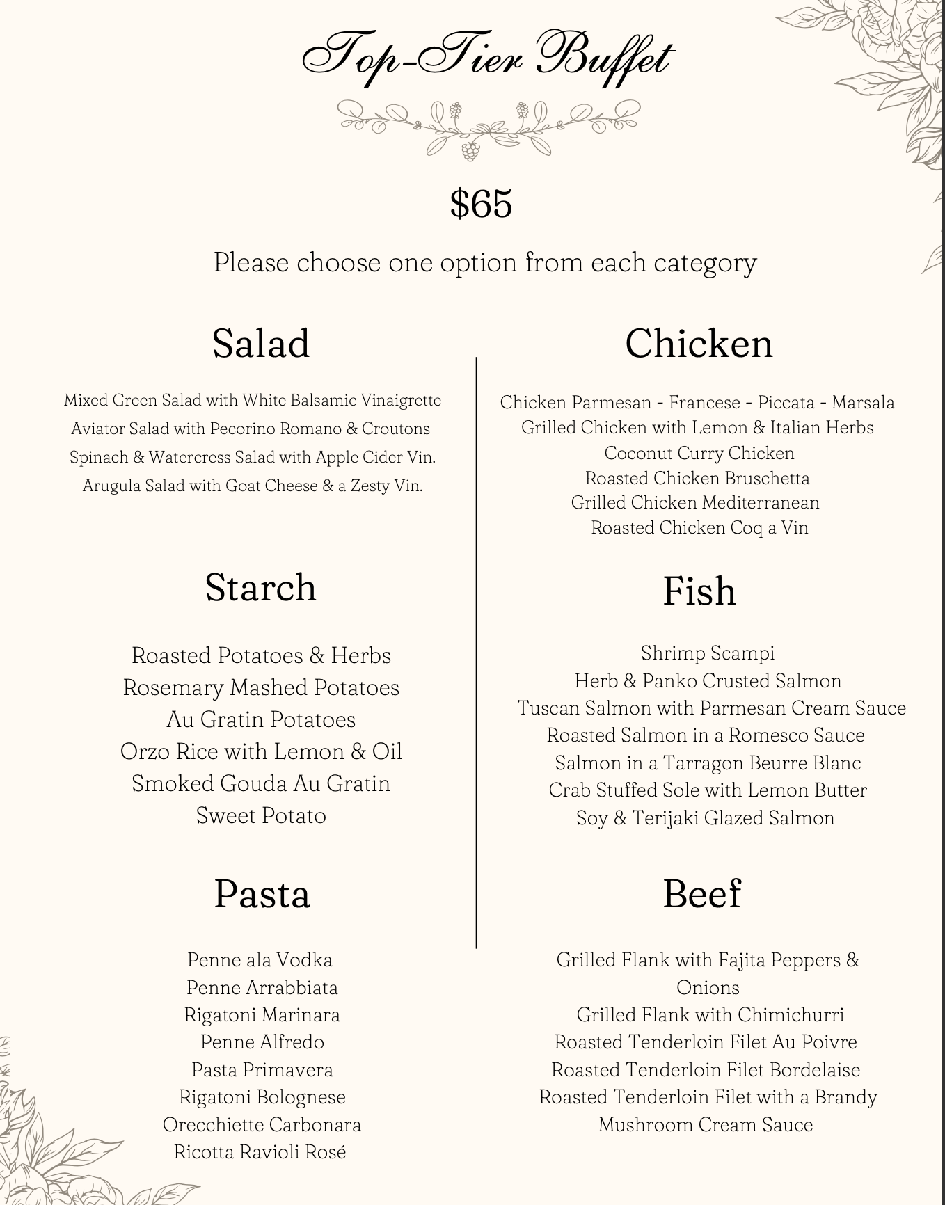 Events Brochure | Private Event Venue | Novella's New Paltz