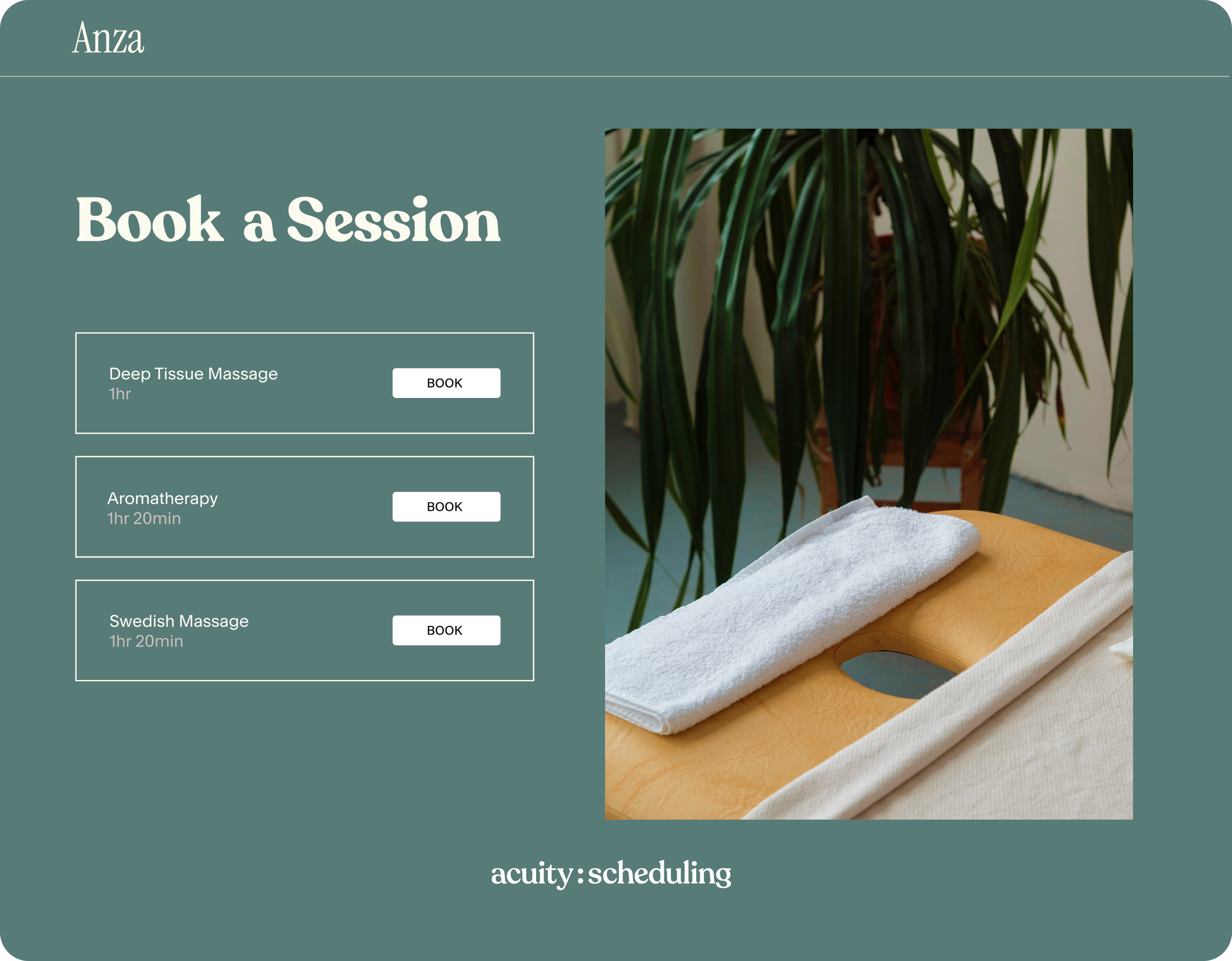 Massage Therapy Booking Software - Acuity Scheduling