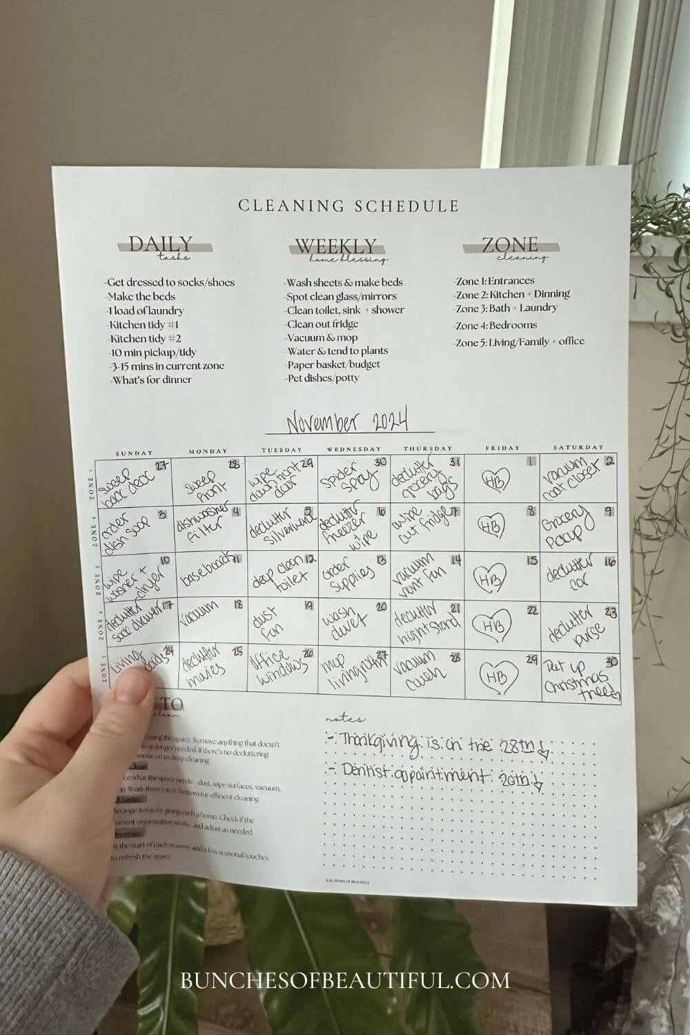 Simplified FlyLady Cleaning Schedule (FREE PRINTABLE) — bunches of ...