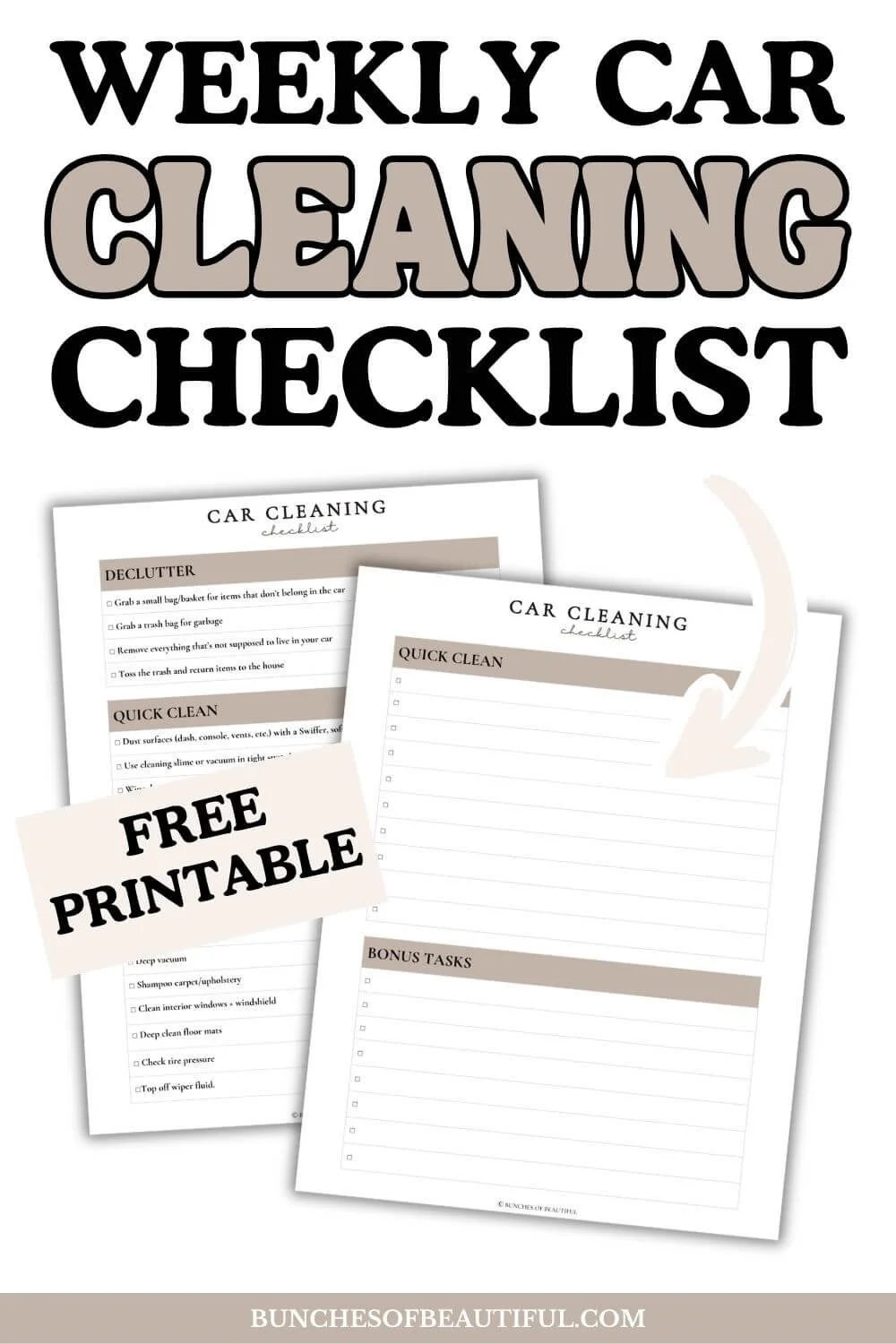 The Weekly Car Cleaning Checklist That Keeps My Car (and Sanity) in ...