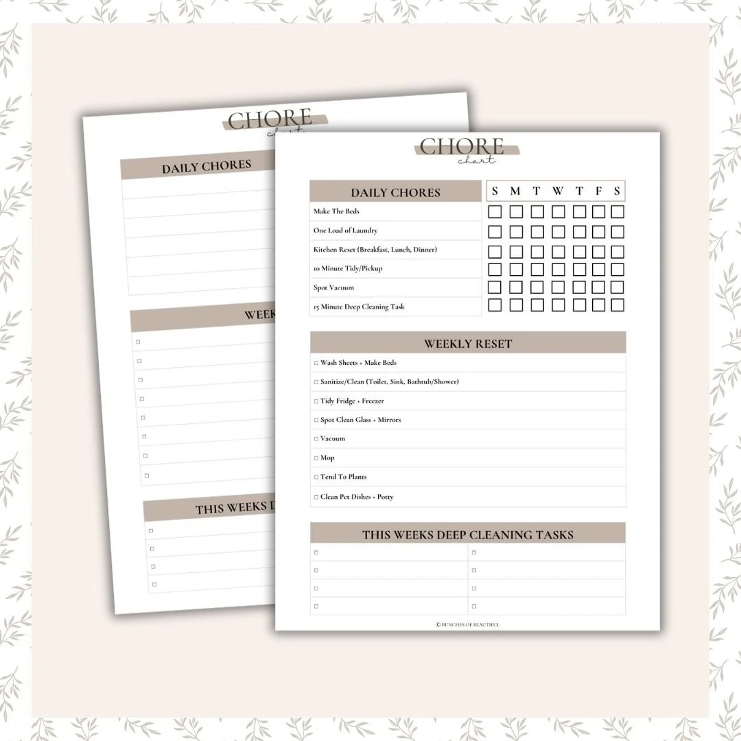 Simple Chore Chart for Adults (That Actually Works) — bunches of beautiful