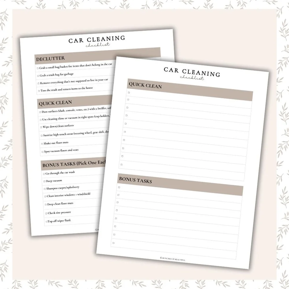 The Weekly Car Cleaning Checklist That Keeps My Car (and Sanity) in ...