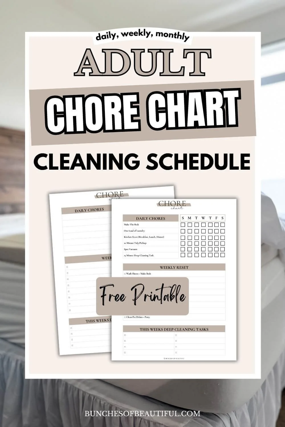 Simple Chore Chart for Adults (That Actually Works) — bunches of beautiful