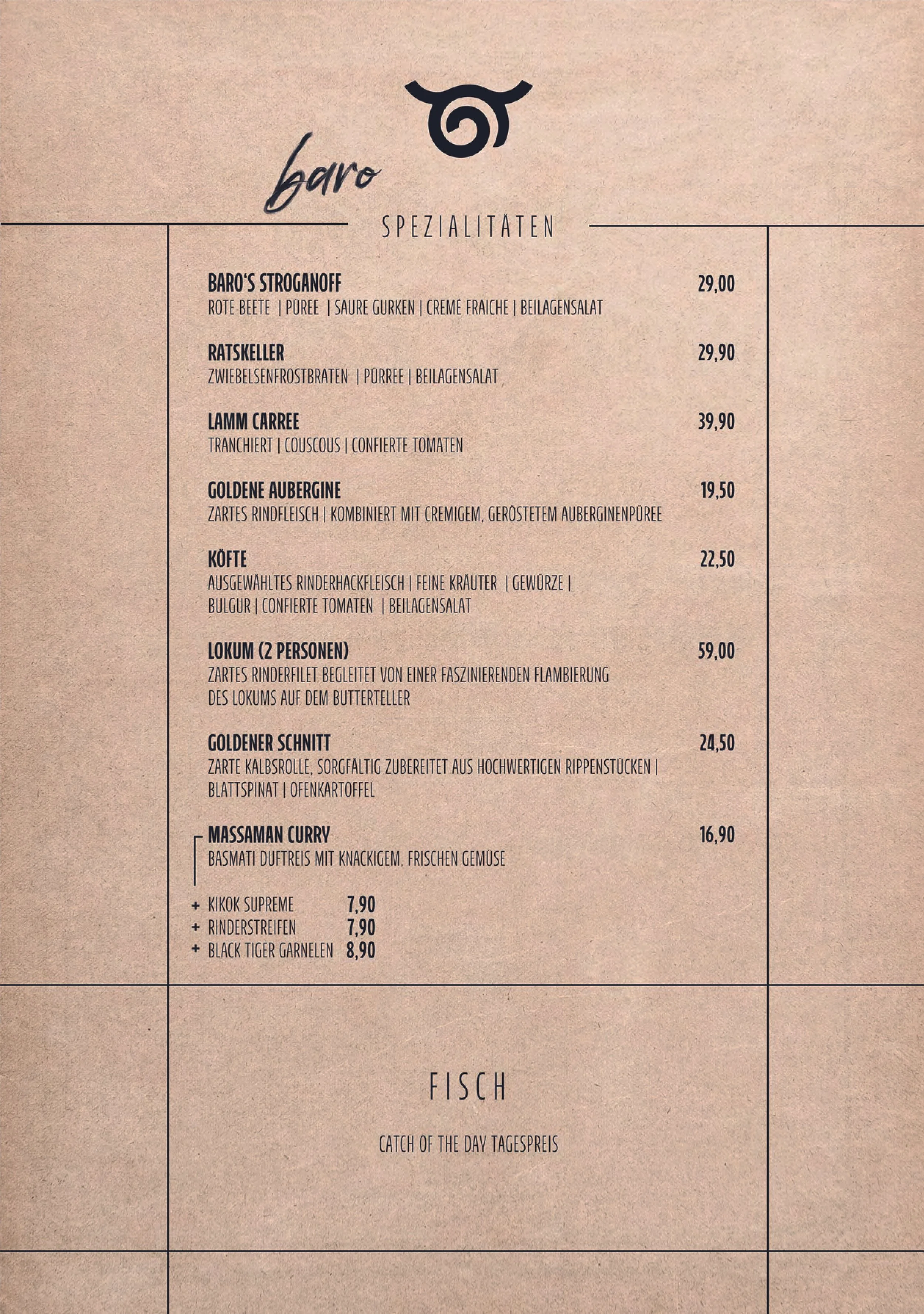 Menü — Baro