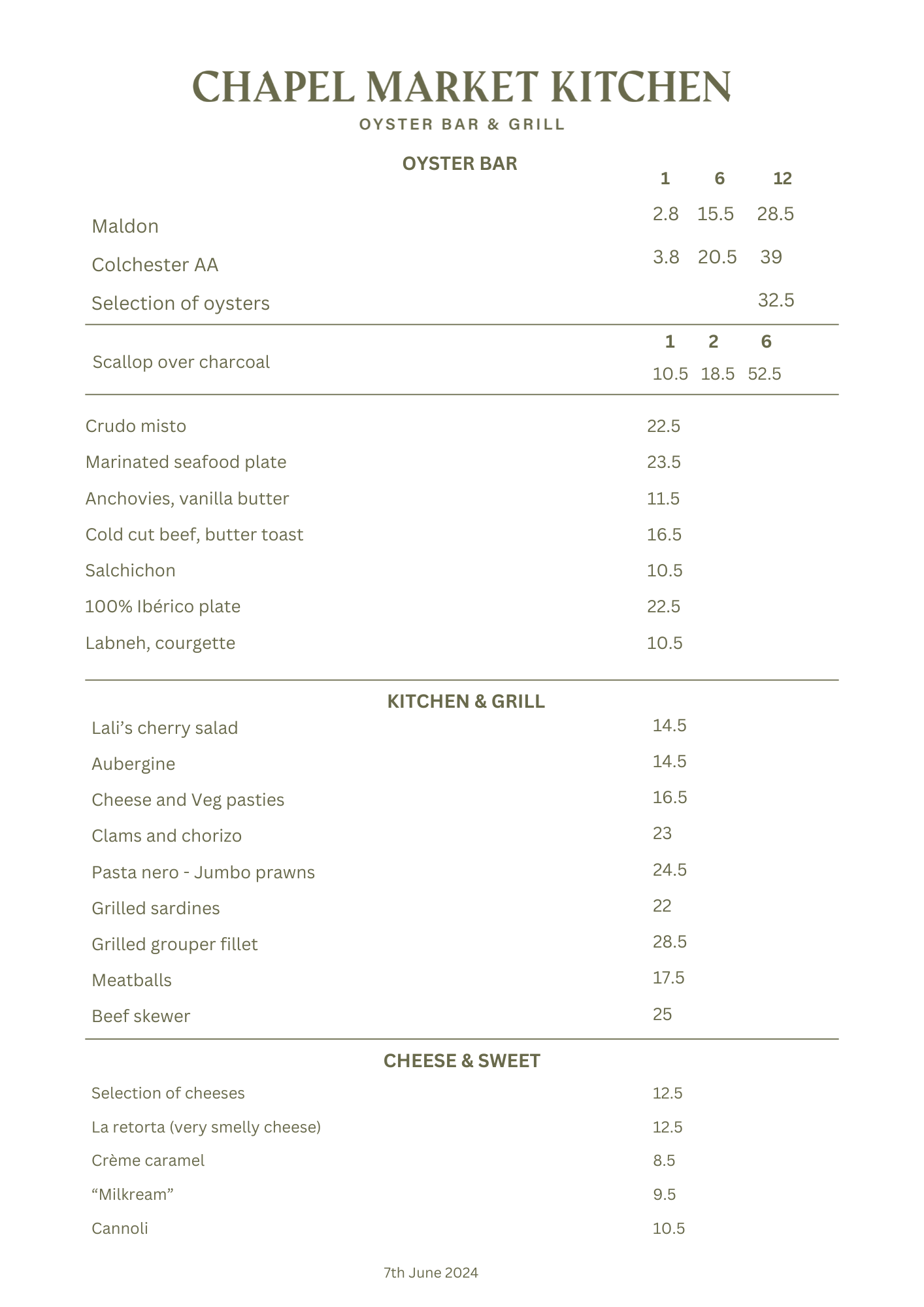 Menu — Chapel Market Kitchen