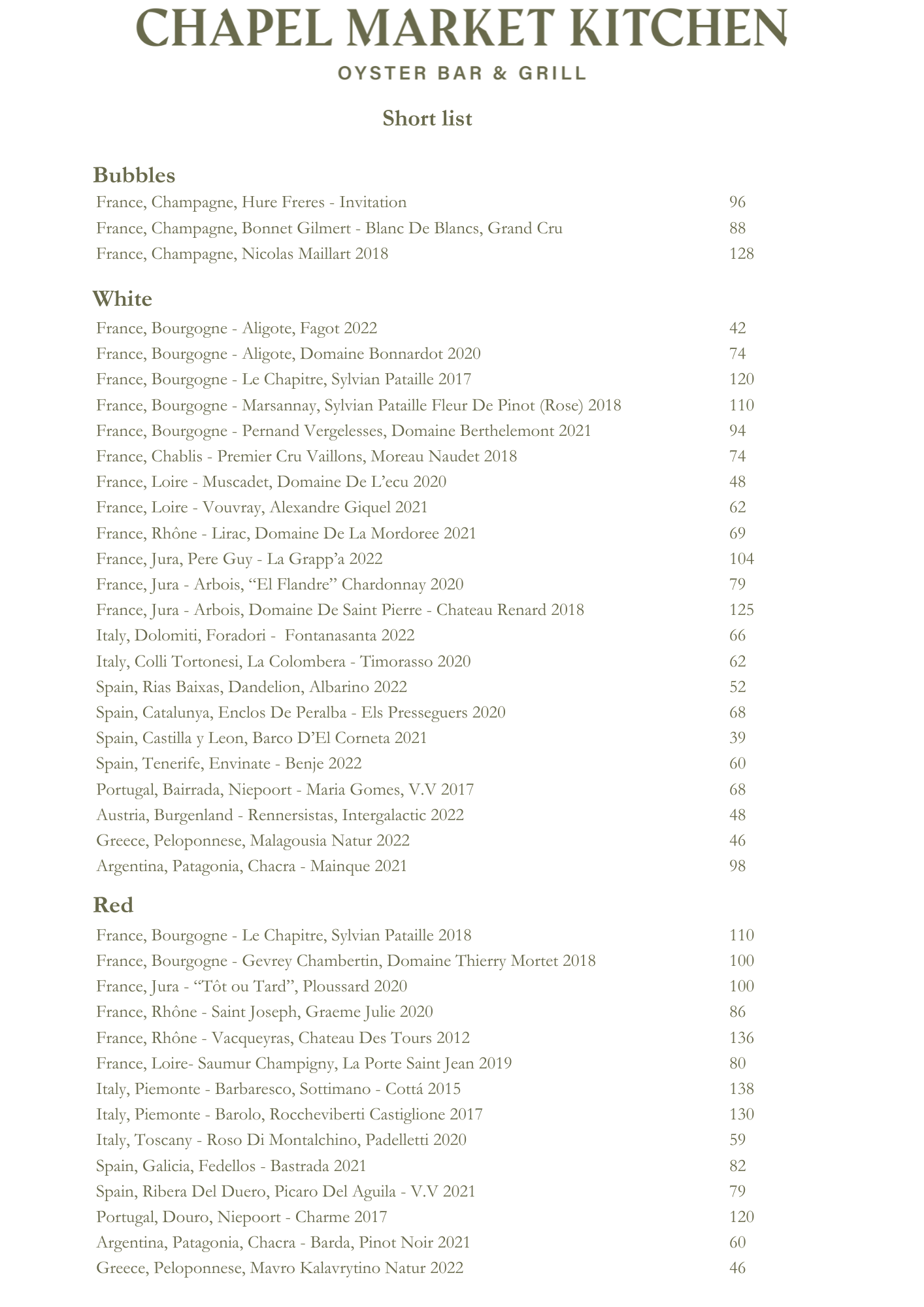 Menu — Chapel Market Kitchen