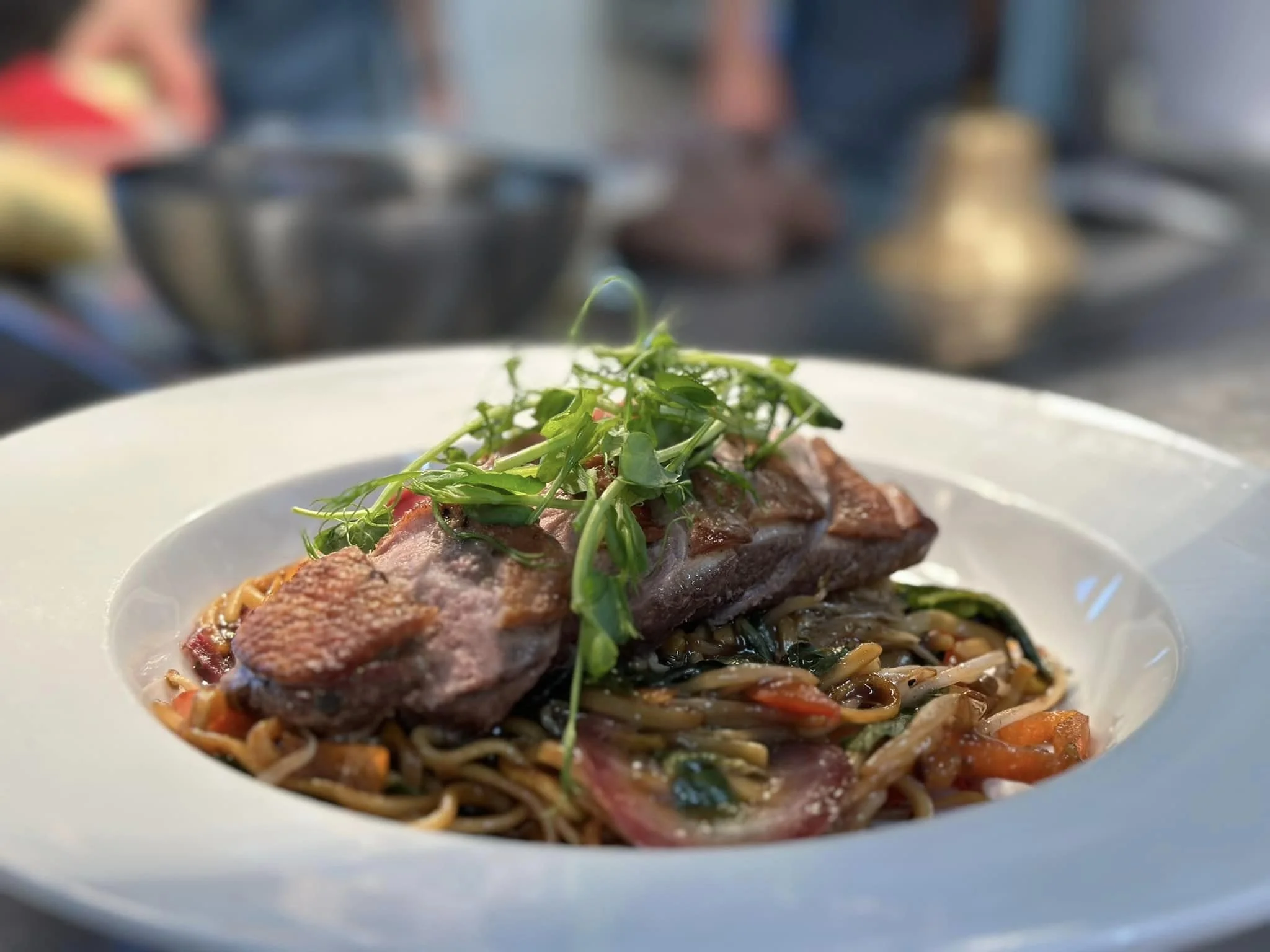 Homemade hearty meal at a traditional country pub — The Swan with Two Necks