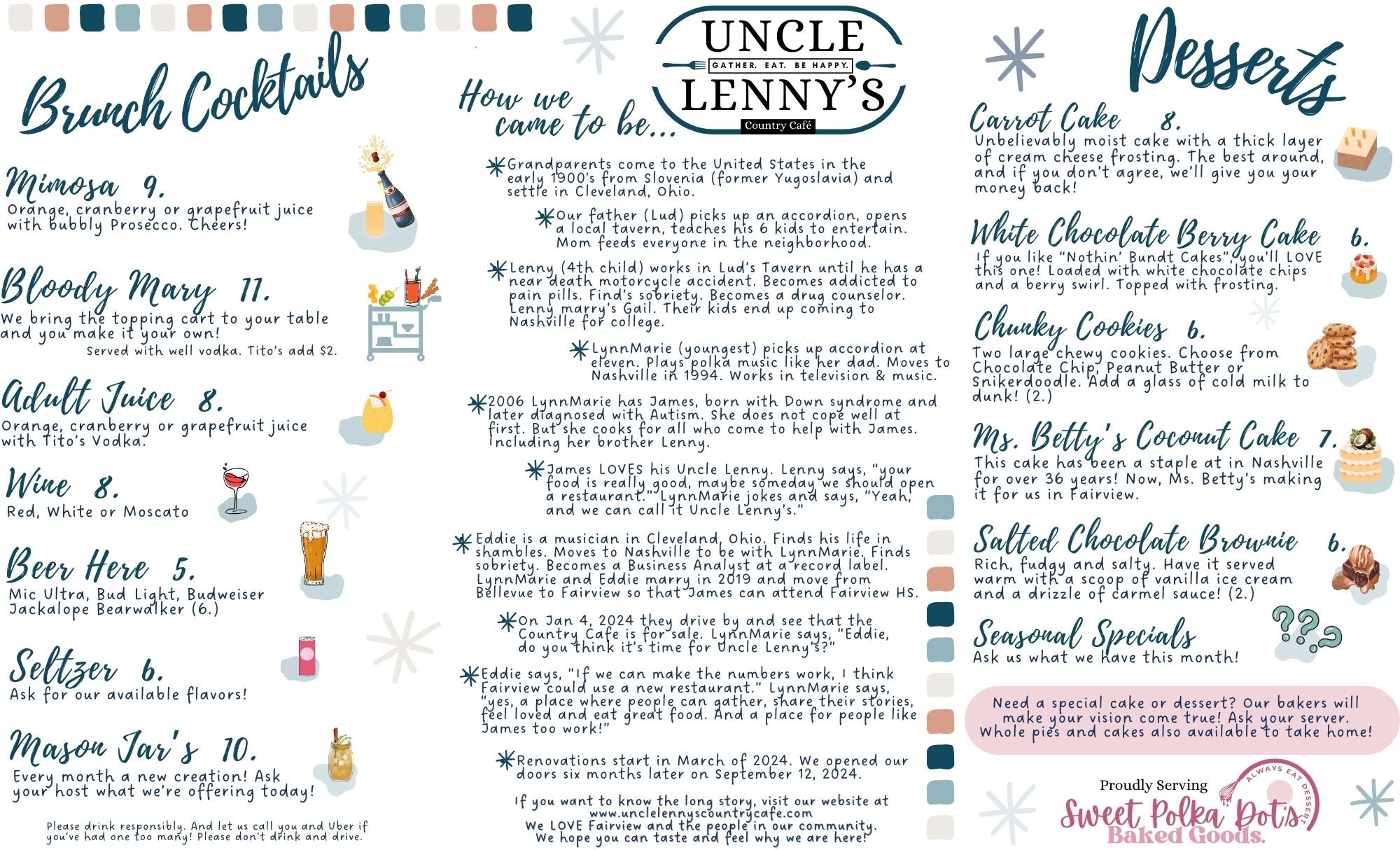 Menu | Discover & Dine Now — Uncle Lenny's Country Cafe