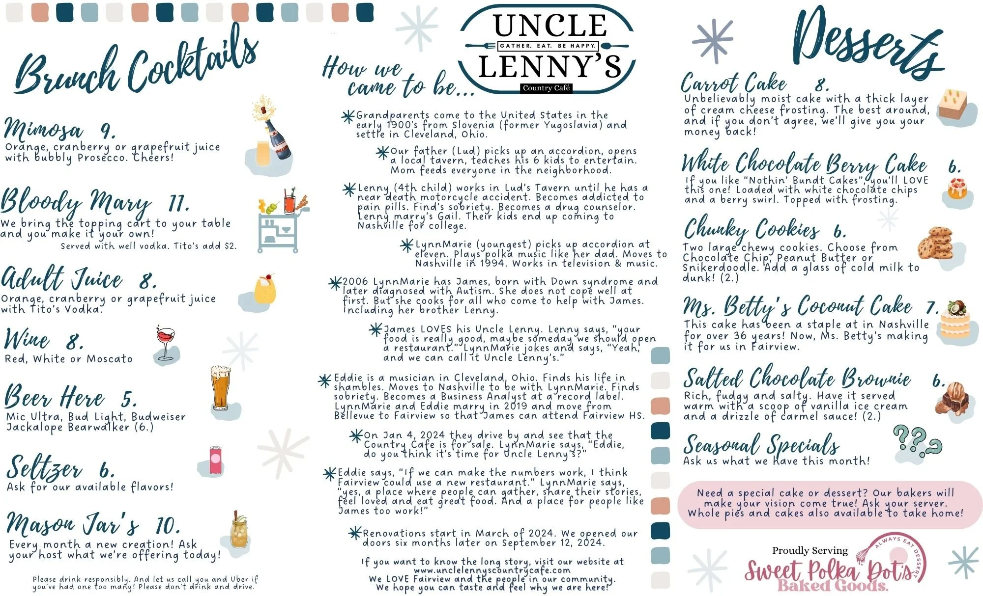 Menu | Discover & Dine Now — Uncle Lenny's Country Cafe