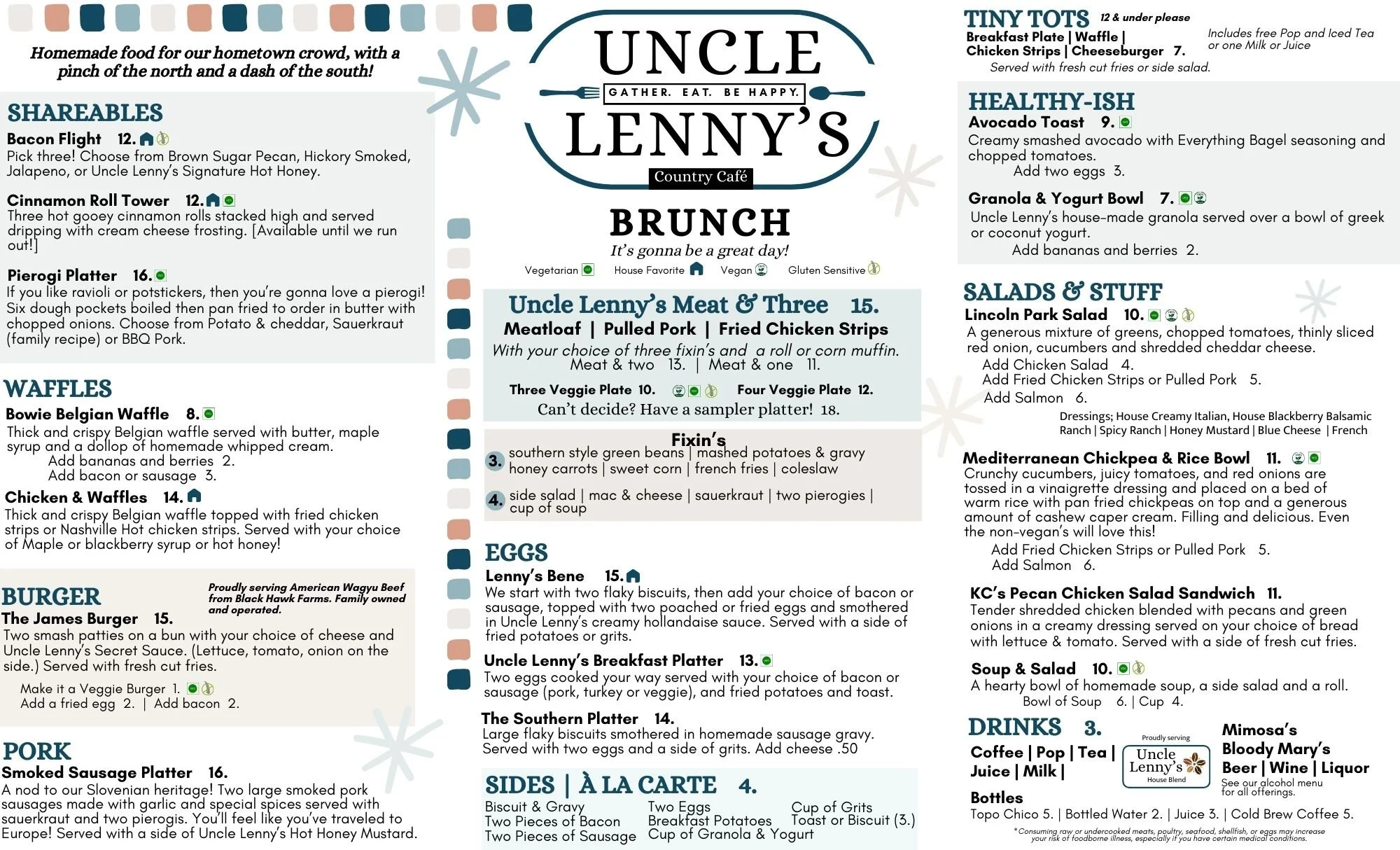 Menu — Uncle Lenny's Country Cafe