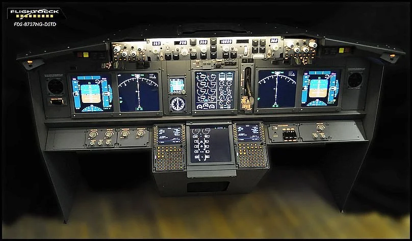 Main Instrument Panel — Flaps 2 Approach - Boeing 737 Simulator project