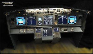 Main Instrument Panel — Flaps 2 Approach - Boeing 737 Simulator project