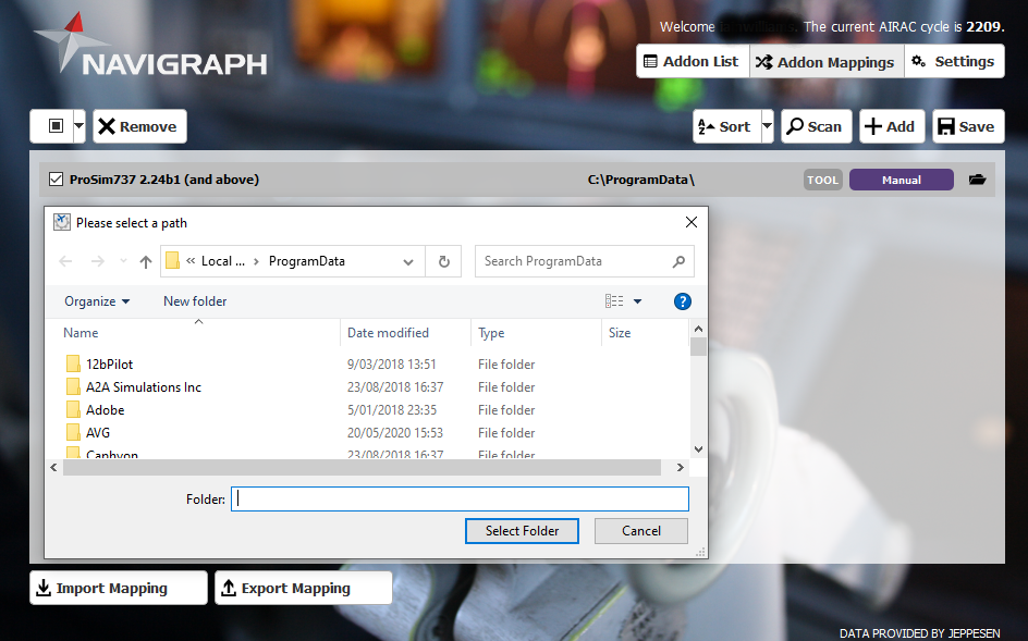 Installing the Navigraph Database to ProSim-AR (ProSim737) — Flaps 2 Approach - Boeing 737 ...