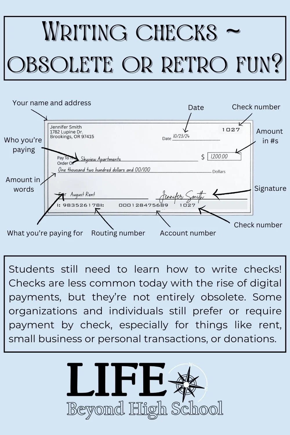 Teach Personal Banking Basics — Life Beyond High School