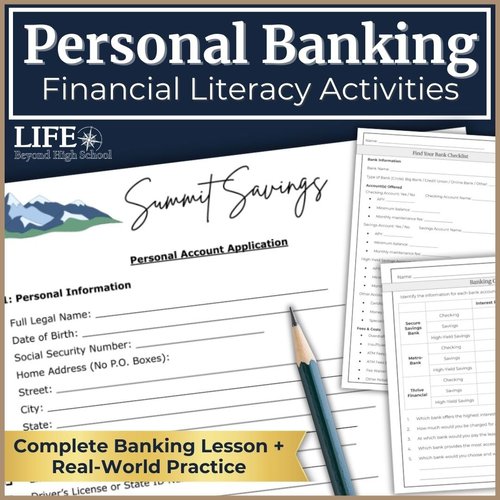 Banking Skills Lesson & Activities — Life Beyond High School