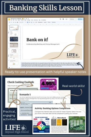 Banking Skills Lesson & Activities — Life Beyond High School