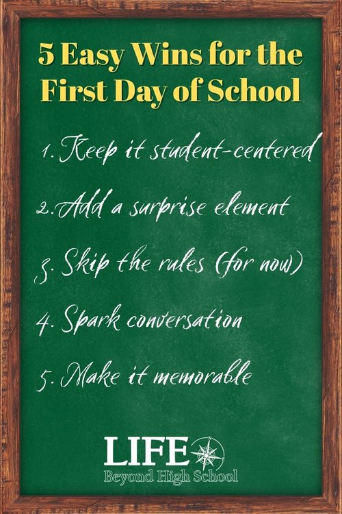 First Day of School Activities — Life Beyond High School