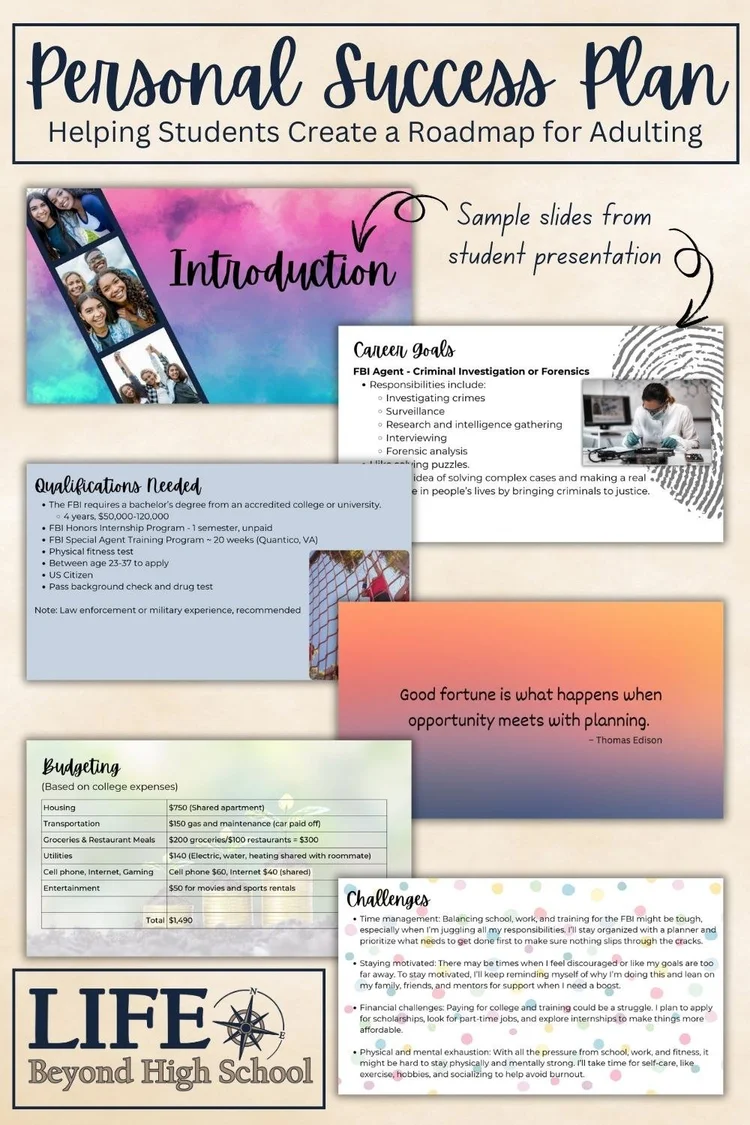 Personal Success Plan Project — Life Beyond High School