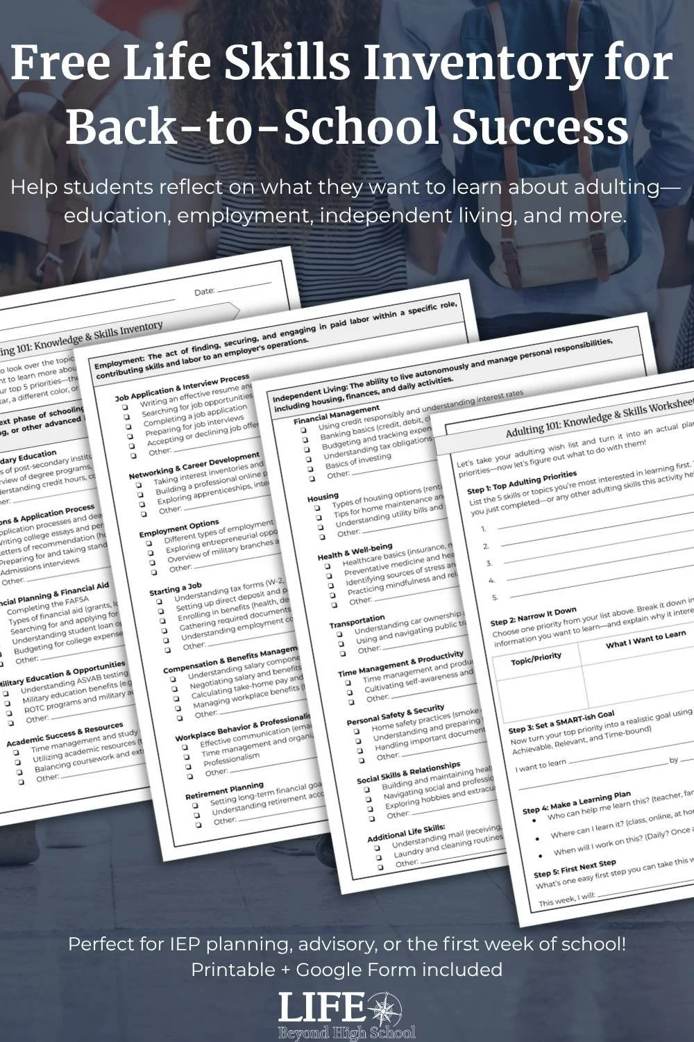 Free Life Skills Inventory — Life Beyond High School