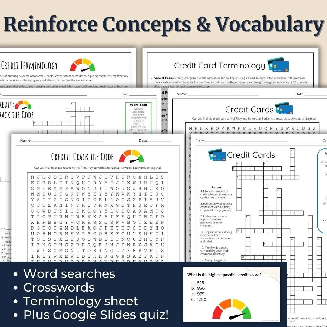 Credit & Credit Cards Lesson — Life Beyond High School