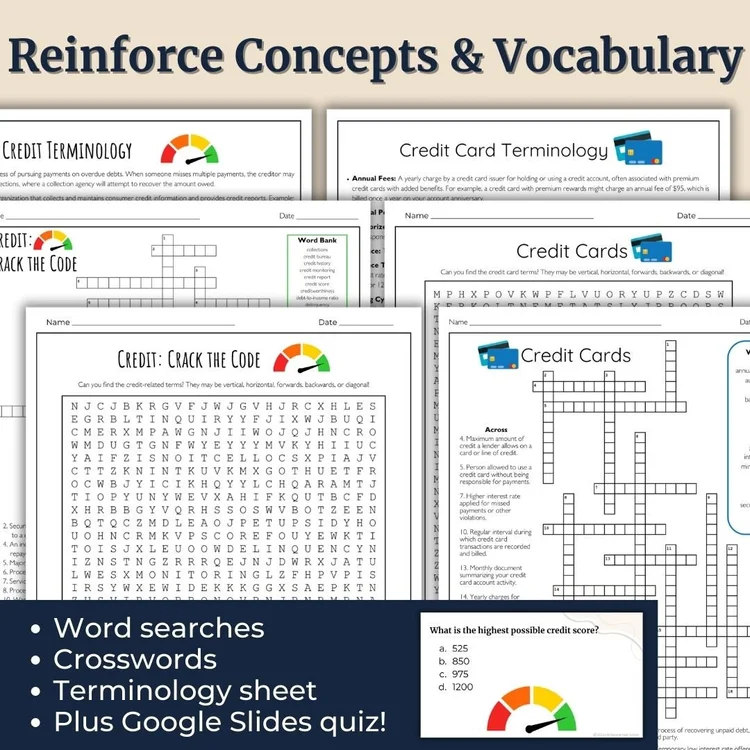 Credit & Credit Cards Lesson — Life Beyond High School