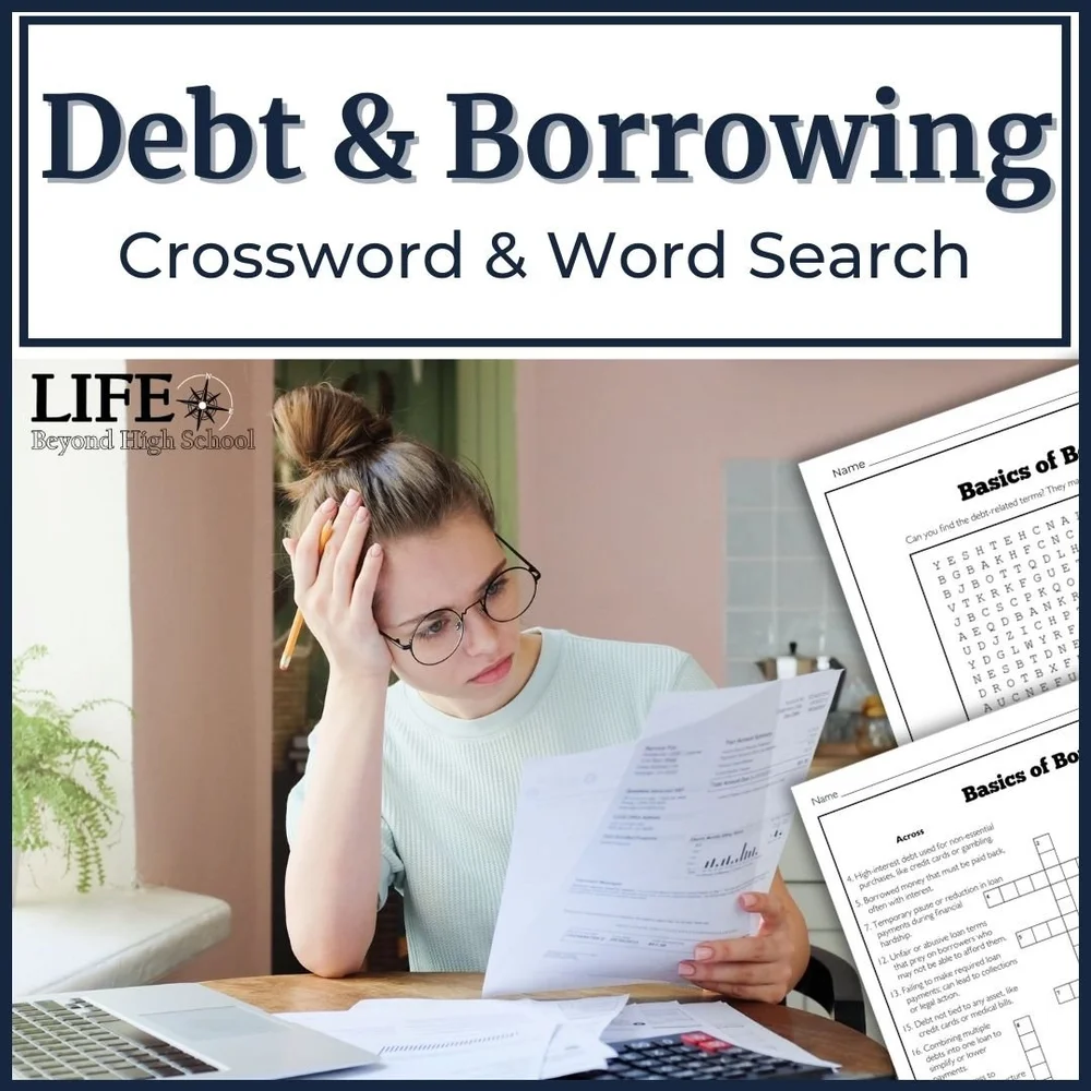 Financial Literacy Word Search and Crossword Puzzle Sets — Life Beyond ...